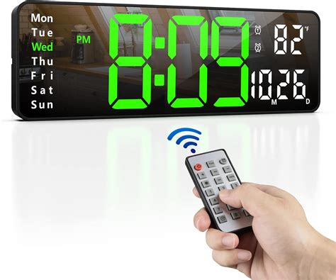 zgrmbo 13 large digital wall clock with remote large display digital