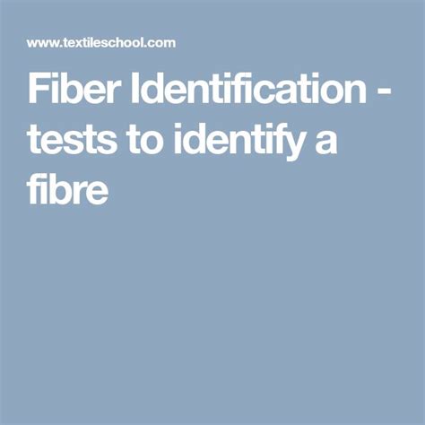 Fiber Identification Tests To Identify A Fibre Laboratory Techniques Solubility Test