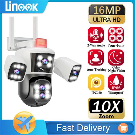 Linook Ipc360 Four Lens Cctv Camera 16mp High Definition Cctv With