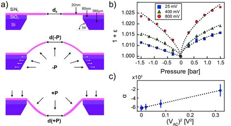 Elastic Response Of Membranes Under Pressure Strain Induced