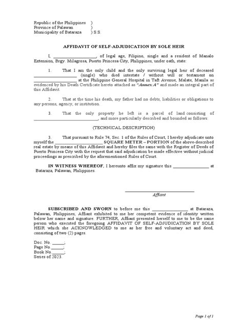 Self Adjudication Pdf