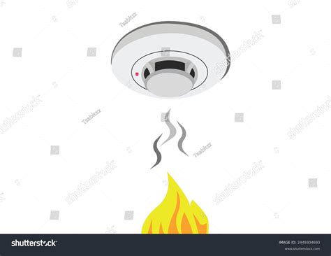 Fire Detection Device Sensor That Can Stock Vector Royalty Free 2449304693 Shutterstock