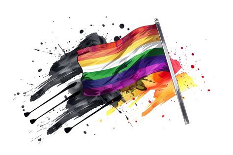 Premium Photo Rainbow Pride Flag Emerges From Dynamic Splatter Of