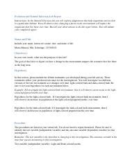 Evolution And Natural Selection Lab Report Docx Evolution And Natural Selection Lab Report