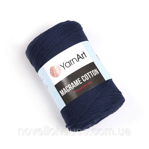 Yarnart MACRAME COTTON (Макраме Коттон) №784 Темно Синий (Пряжа, Нитки ...