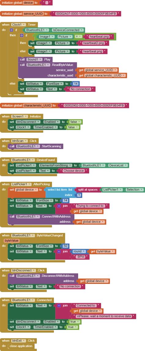reading ble service in appinventor mit app inventor help mit app