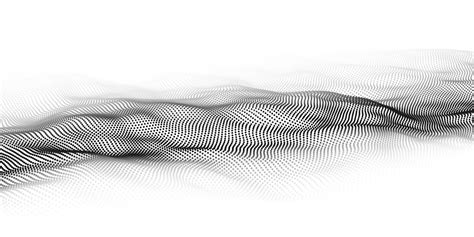 Wave Of Particles Abstract Background With A Dynamic Wave Big Data Vector Illustration Stock