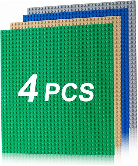 4 Paquete De Bases Clásicas Placas De Construcción Para Ladrillos De