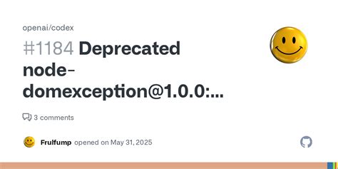 Deprecated Node Domexception100 Use Your Platforms Native