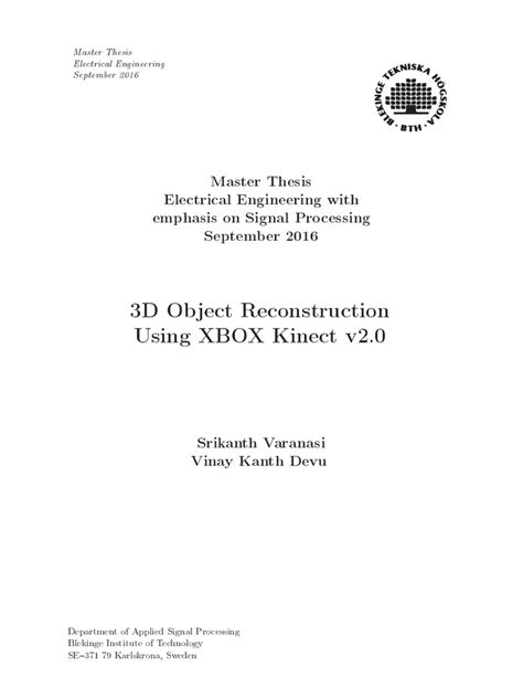 Scan 3d Objects With Kinect Pdf 3 D Computer Graphics Computer Vision