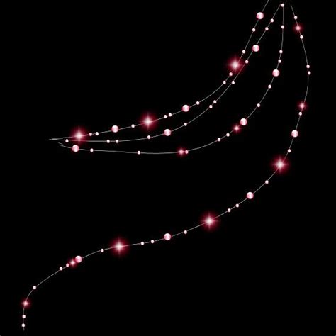 String Lights On Black Background