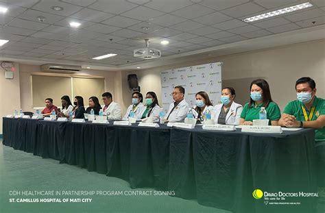 Ddh And St Camillus Hospital Of Mati City Sign Healthcare Innovative
