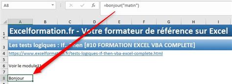 Ifthen Ou Comment Effectuer Des Tests Logiques Simples En Vba 11 Formation Excel Vba