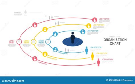 Organization Schema Line Icons Collection Hierarchical Categorical