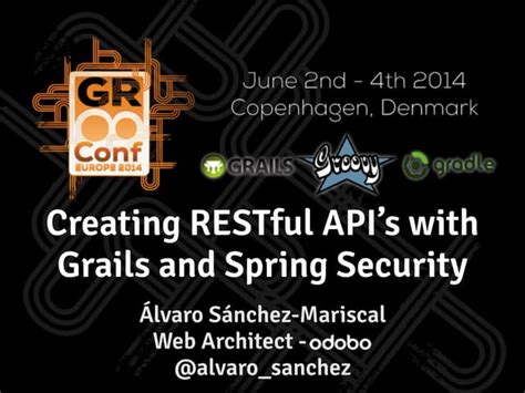 workshop creating restful api s with grails and spring security