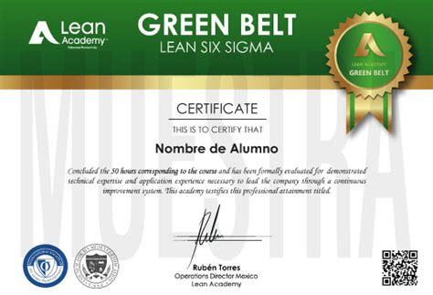Plantilla De Certificado Seis Sigma Obtén Tu Certificación Lean Six