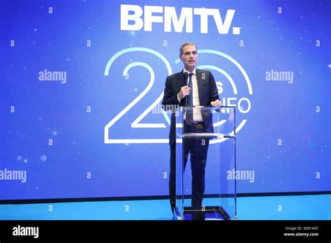 Exclusive Rodolphe Saade Attends 20th Anniversary Of Bfmtv In Paris