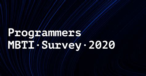 2020 프로그래머스 개발자 Mbti 설문조사 리포트 프로그래머스