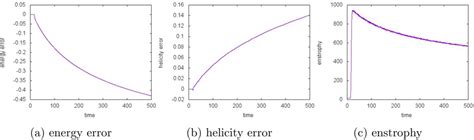 Energy Helicity And Enstrophy Spectral Method Long Term Behavior