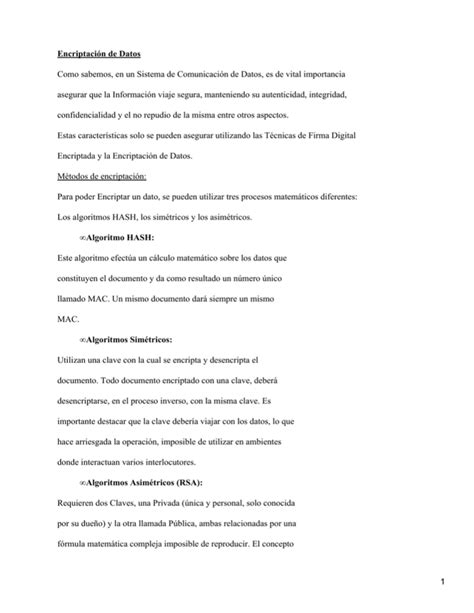 Encriptación De Datos