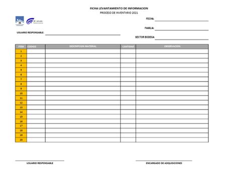 Ficha Levantamiento Informacion Pdf