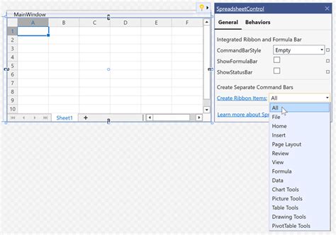 Create Separate Ribbon Pages For The Spreadsheet Wpf Controls Devexpress Documentation