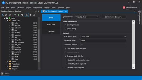 MySQL Database Projects Feature In DbForge Studio For MySQL