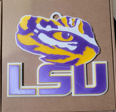 Lsu 3d Logo 180mm Series Free 3d Print Model Makerworld