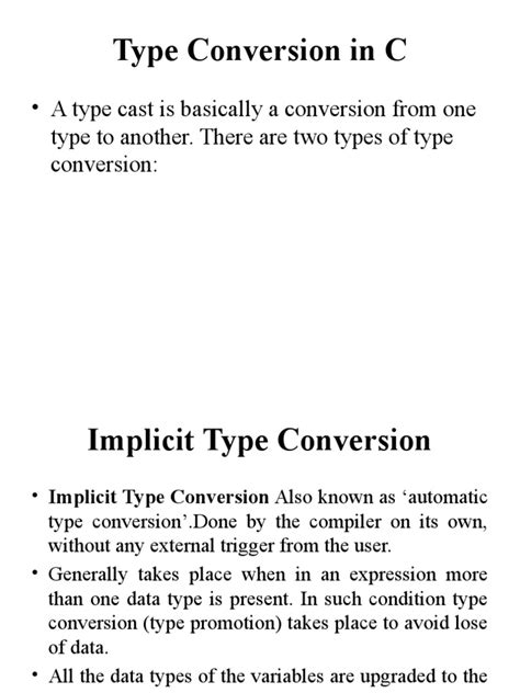 Type Conversion In C Pdf Pointer Computer Programming Variable Computer Science