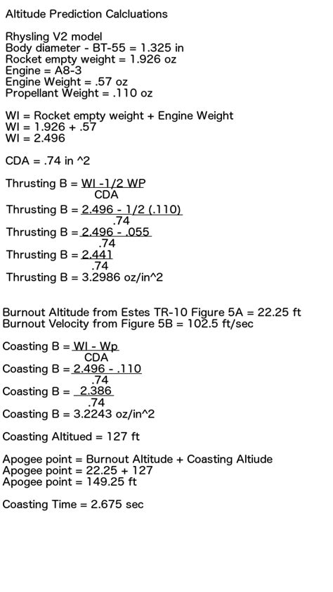 Estes Rocket Engine Height Chart At William Lange Blog