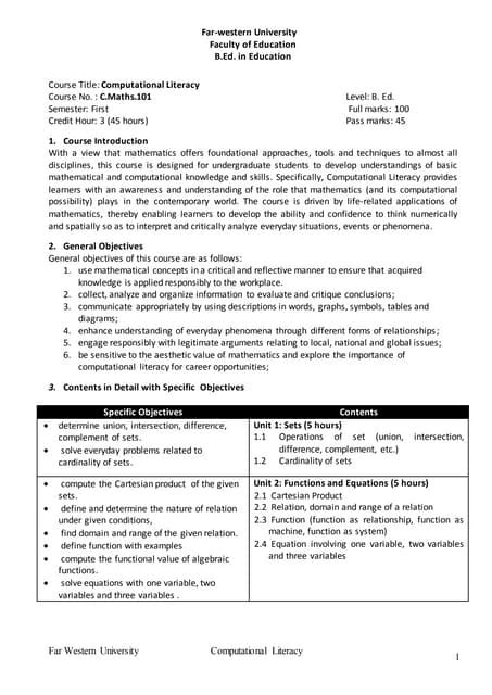 Bed 4th Sem Computational Literacy Pdf