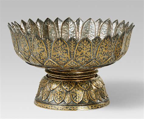 At Auction A Thai Gilt Silver Niello Ceremonial Pedestal Tray Thailand Bangkok 19th Century