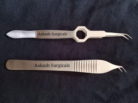 Stainless Steel Heavy Forcep Unique Design Implantation Forceps Set Of 2 Aakash Surgicals