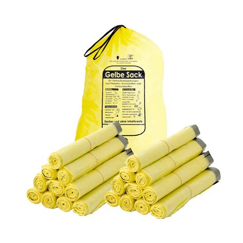260x Gelber Sack 90l Mit Zugband Hdpe Müllsäcke 20 Rollen à 13 Stück
