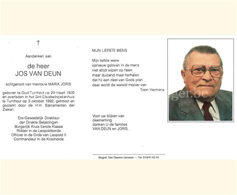 Turnhout Van Vroeger Familie Van Deun