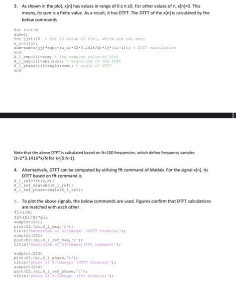 Solved Fourier Analysis Of Discrete Time Signals Chegg