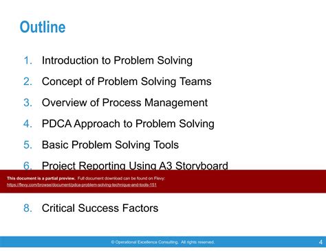 PDCA Problem Solving Technique Tools PPT
