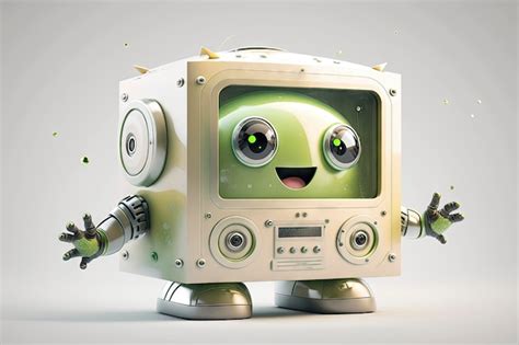 Premium Ai Image Happy Smiling Robot For Modern Website Design
