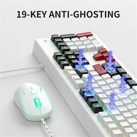 Magegee K2 Wired Membrane Keyboard And Mouse Combo Rgb Knight Red