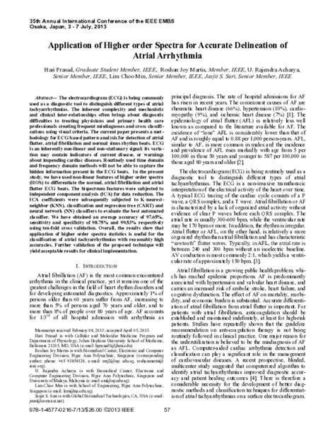 Application Of Higher Order Spectra For Accurate Delineation Of Atrial