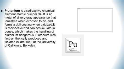 Uses Of Plutonium The Element At Arthur Haskell Blog