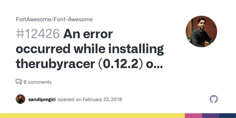 an error occurred while installing therubyracer 0 12 2 on ubuntu16 04