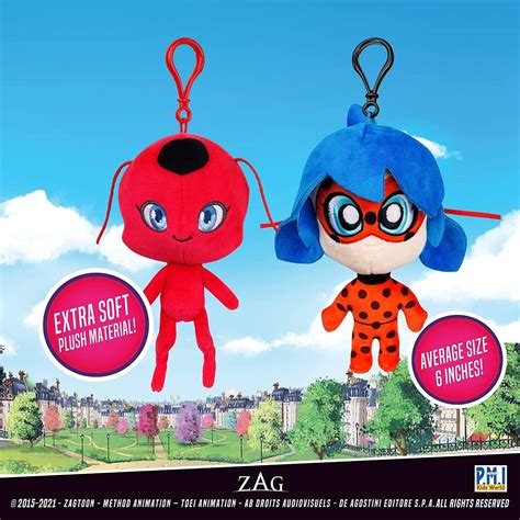 Pmi Miraculous Ladybug 5 Plush Clip On Toys