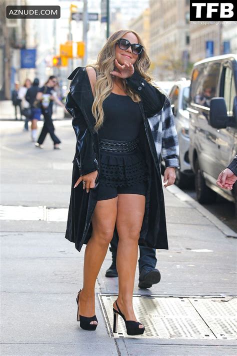 Mariah Carey Sexy Seen Flaunting Her Hot Legs Wearing A Black Mini