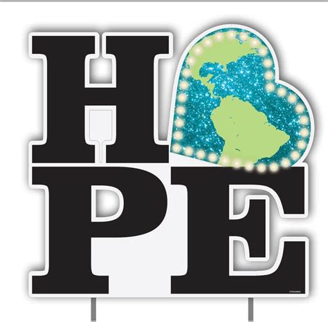 Lighted Hope Yard Sign Yard Decoration Victorystore