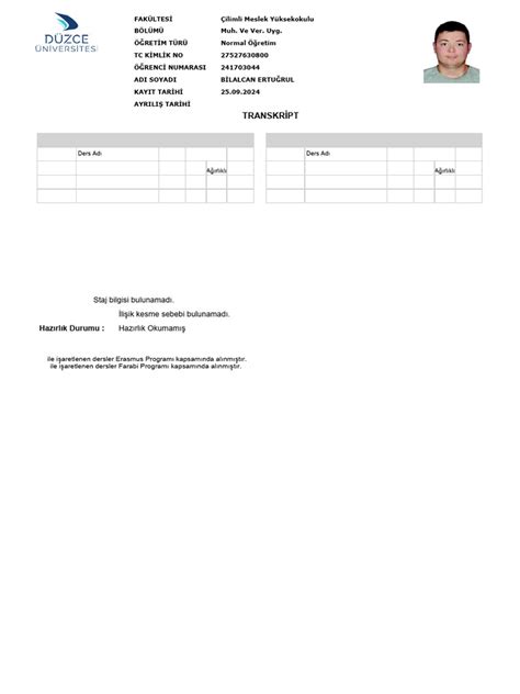 Transcript Report Pdf