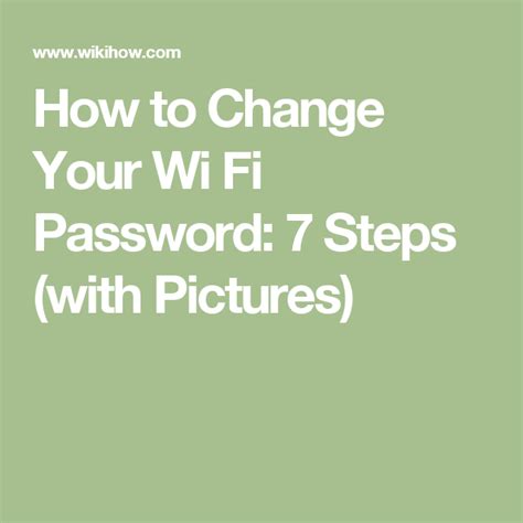How To Change Your Wi Fi Password 7 Steps With Pictures You Changed Wifi Change