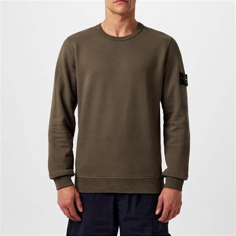 Stone Island Crew Neck Sweatshirt Men Crew Sweaters Flannels
