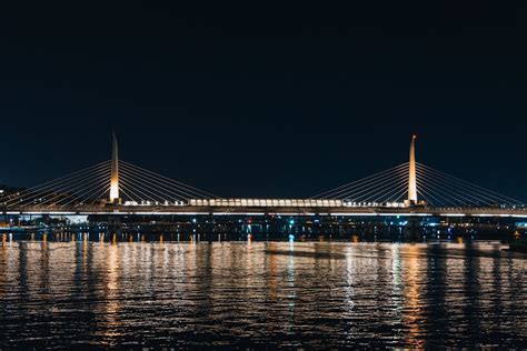 이스탄불 골든 혼 지하철 다리 밤 · 무료 스톡 사진