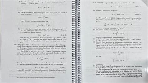 Solved D Show That If D Is A Set Of Orthogonal Signals